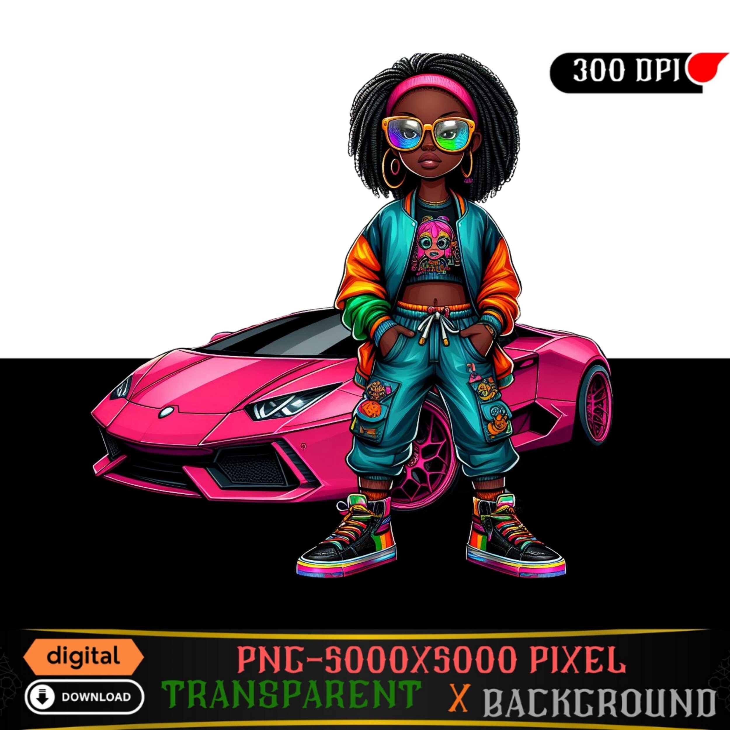 Gangster Girl Baddies Woman Urban Trap Designs Wacky Fan Art Instant ...