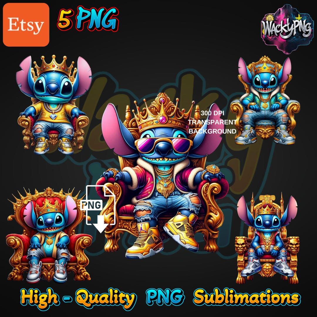 Throne Stitch | Urban King Stitch | Urban Trap Designs | Wacky Fan Art ...