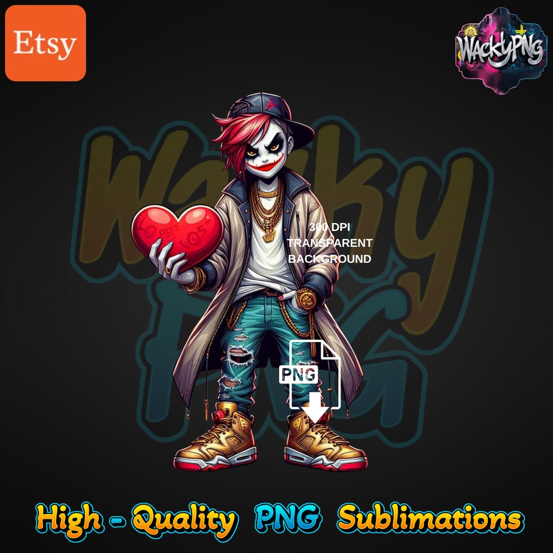 Joker Png | Urban Joker Png | Urban Trap Design | Sublimation | Fantasy ...