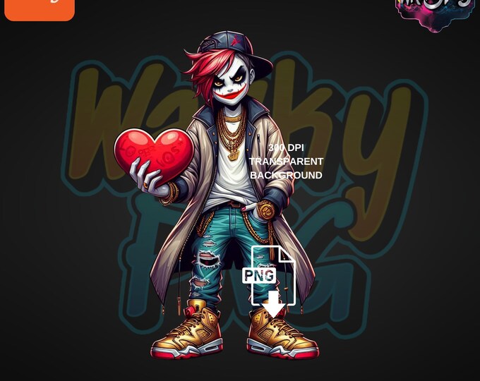 PNG Jokeman Dance Clipart Splash Digital File for Sublimation Printable ...