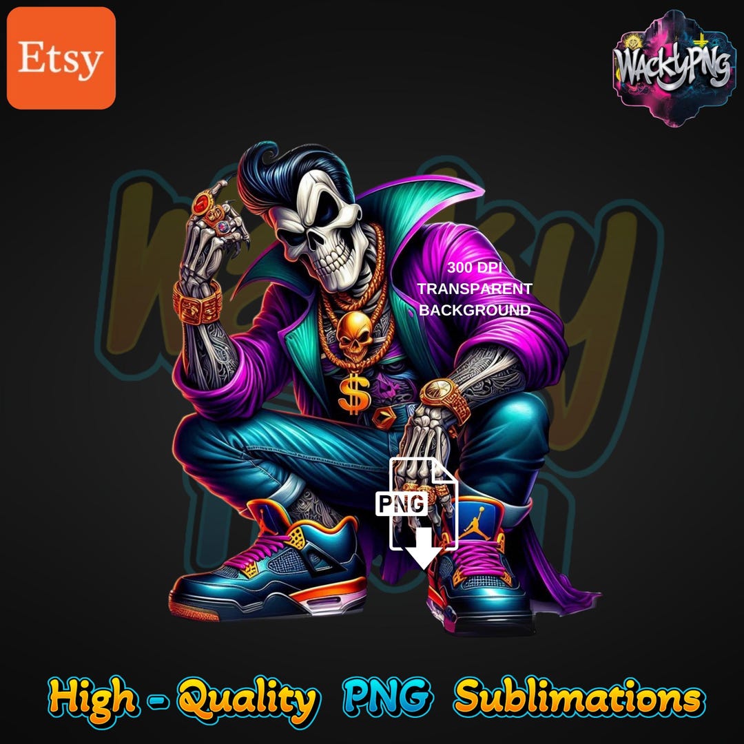 Gangster Villains Png | Urban Skeleton Png | Urban Trap Designs ...