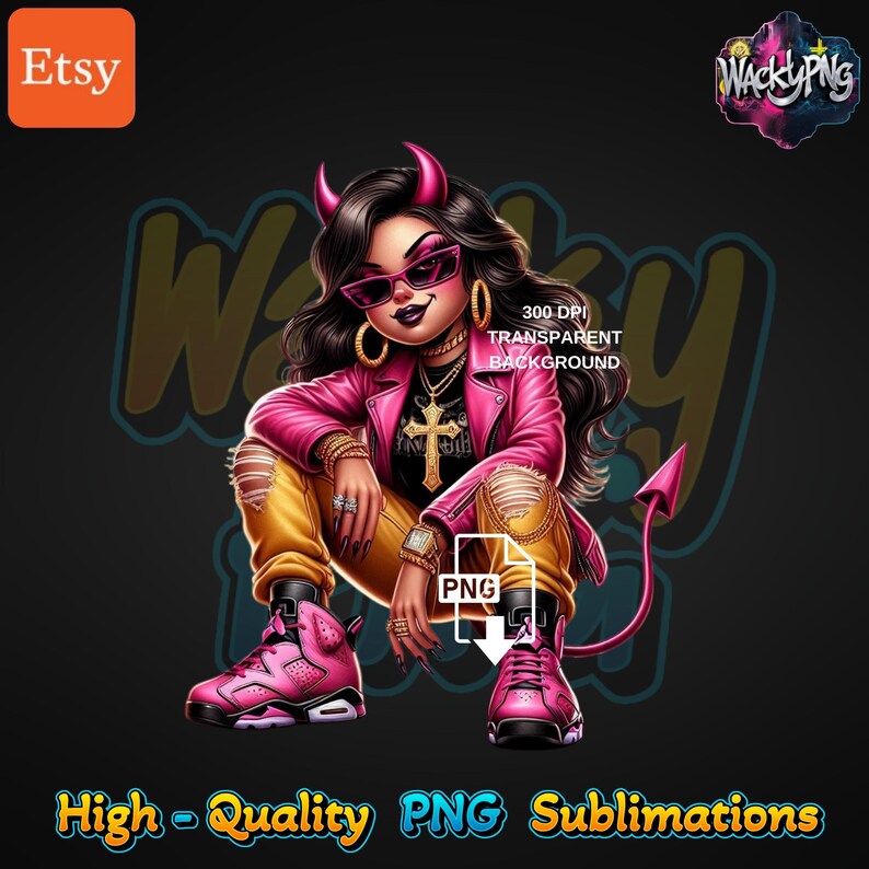 Gangster Demon Girl | Urban Demon | Urban Trap Design | Wacky Fan Art ...