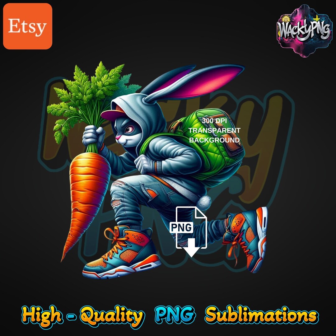 Urban Gangster Rabbit PNG: Wacky Fan Art (digital Download) - Etsy