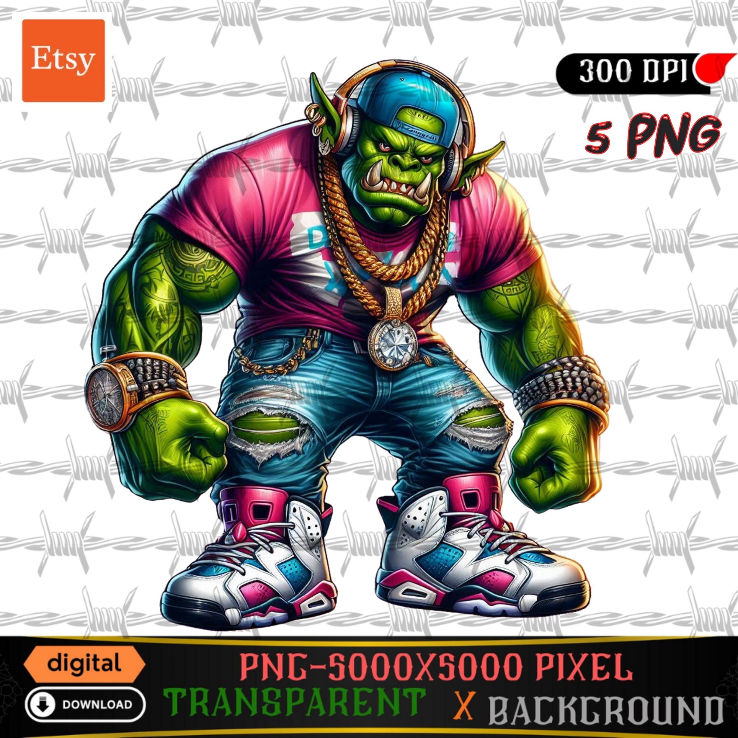 Gangster Orc Urban Orc Urban Trap Designs Wacky Fan Art Instant Digital ...