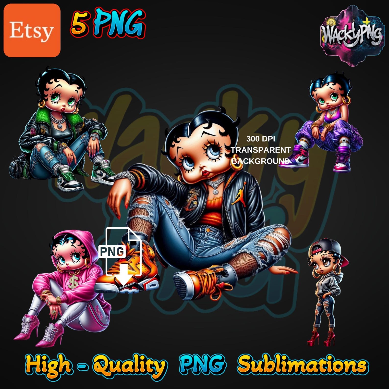 Betty Boop Bundle | Betty Boop | Urban Trap Designs | Wacky Fan Art ...