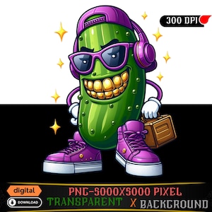 Gangster Pickle Urban Pickles Urban Trap Design Wacky Fan Art Instant ...