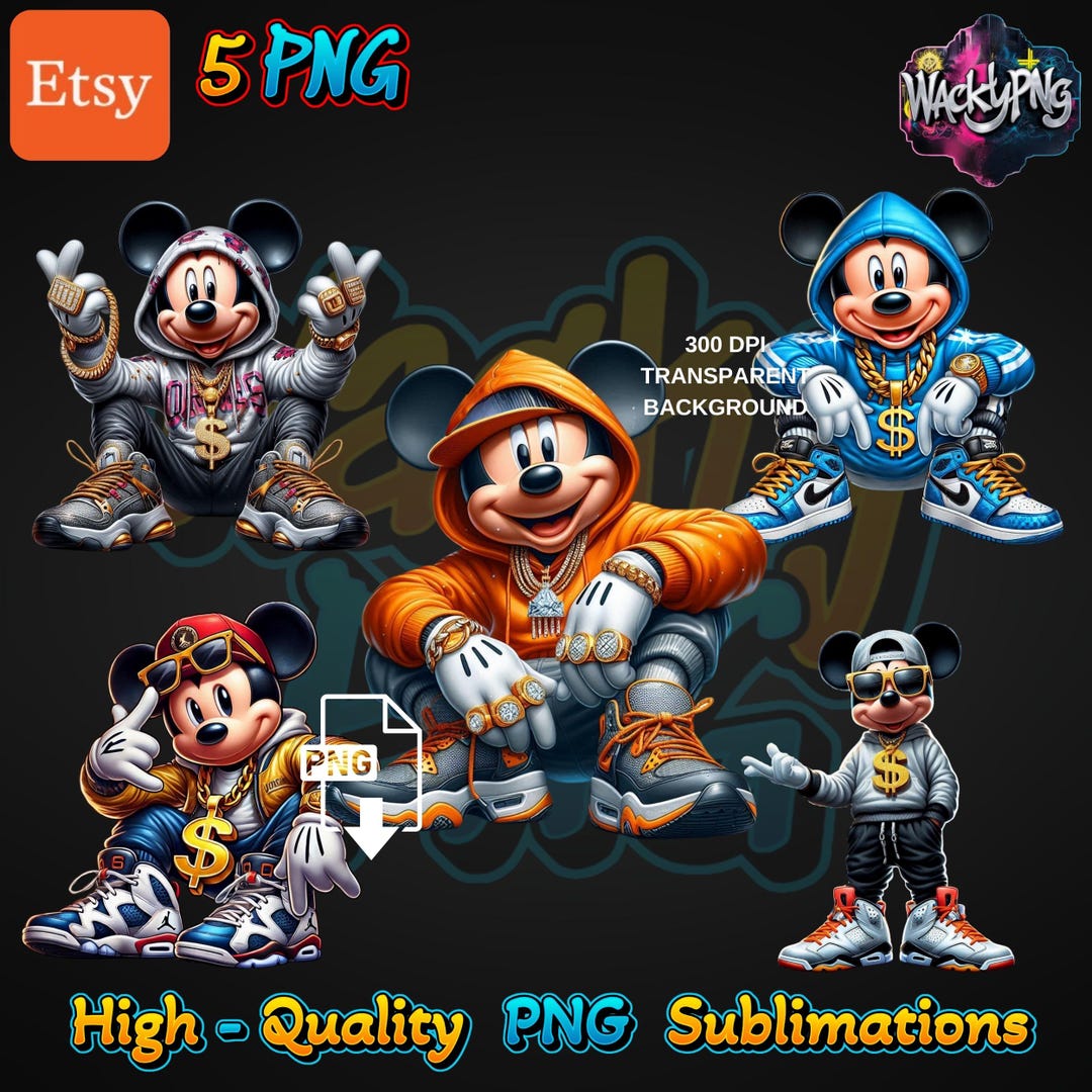 Hip-hop Mickey Bundle | Urban Mickey | Urban Trap Design | Wacky Fan ...