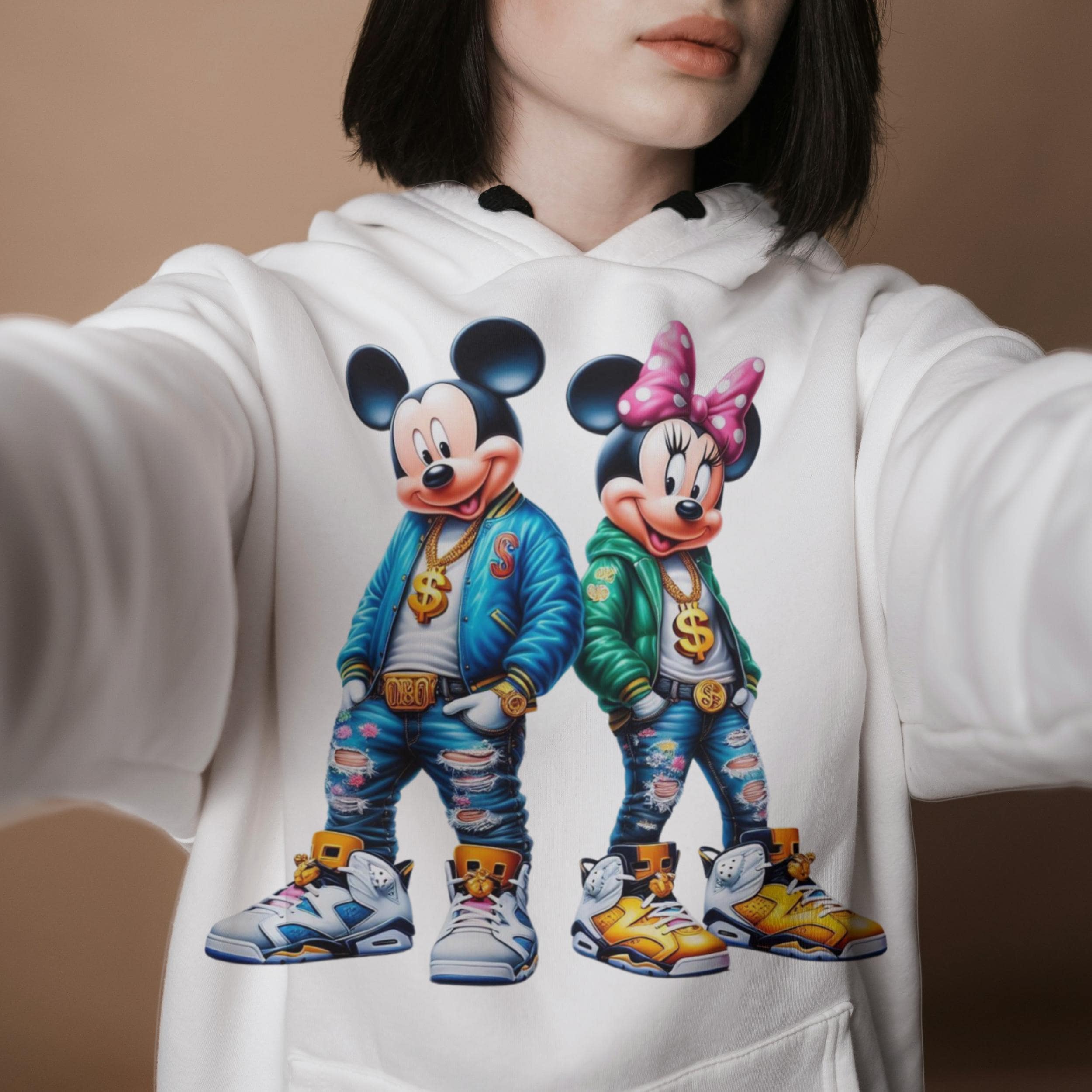 Urban Mickey and Minnie PNG: Bold Streetwear Design (digital Download ...