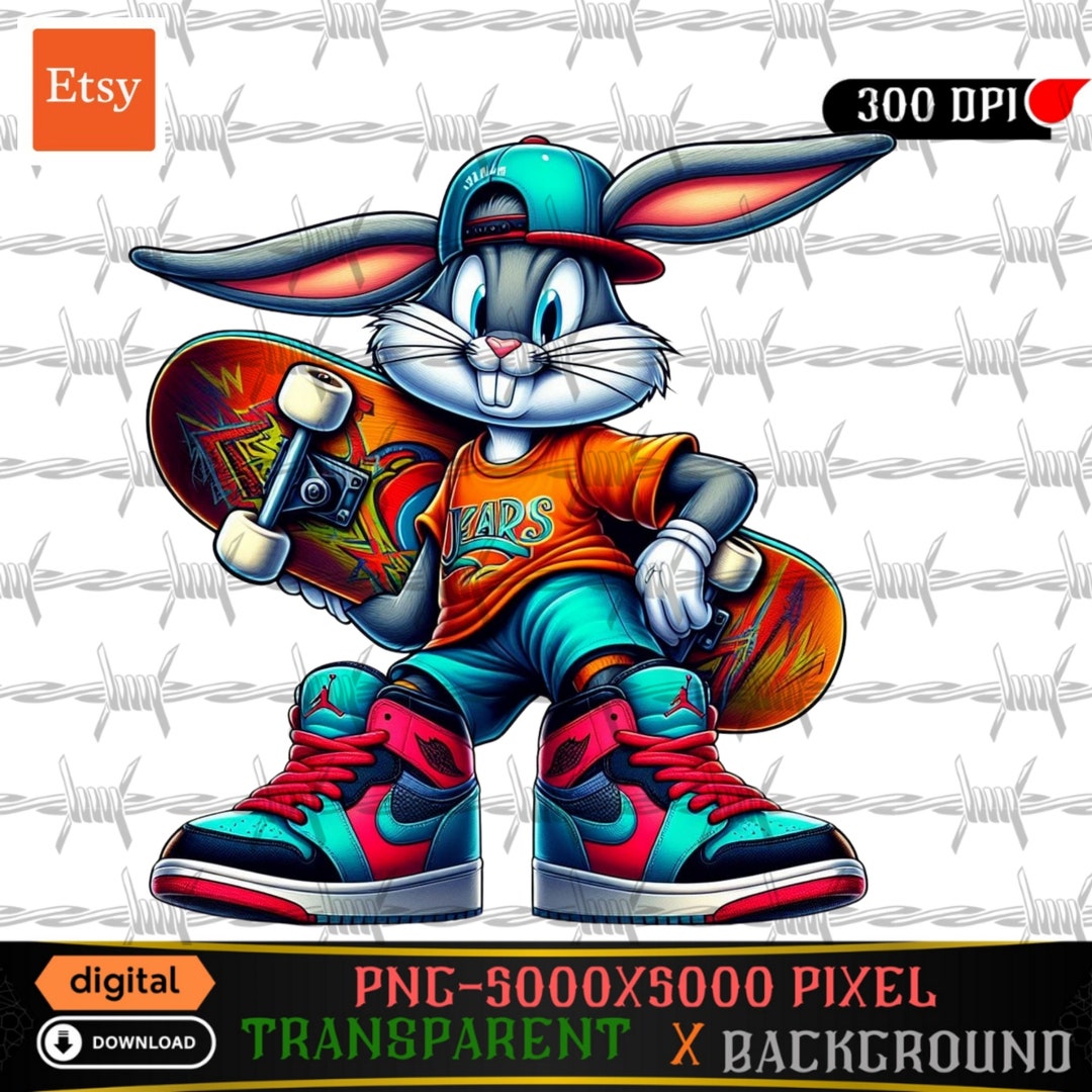 Skater Rabbit Urban Rabbit Urban Trap Designs Wacky Fan Art Instant ...