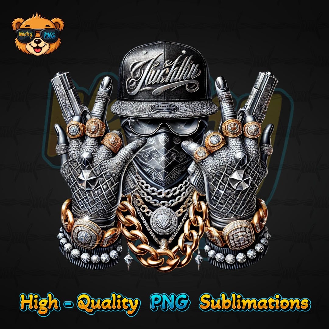Urban Gangsta Silver Mask PNG: Streetwear Design (digital Download) - Etsy
