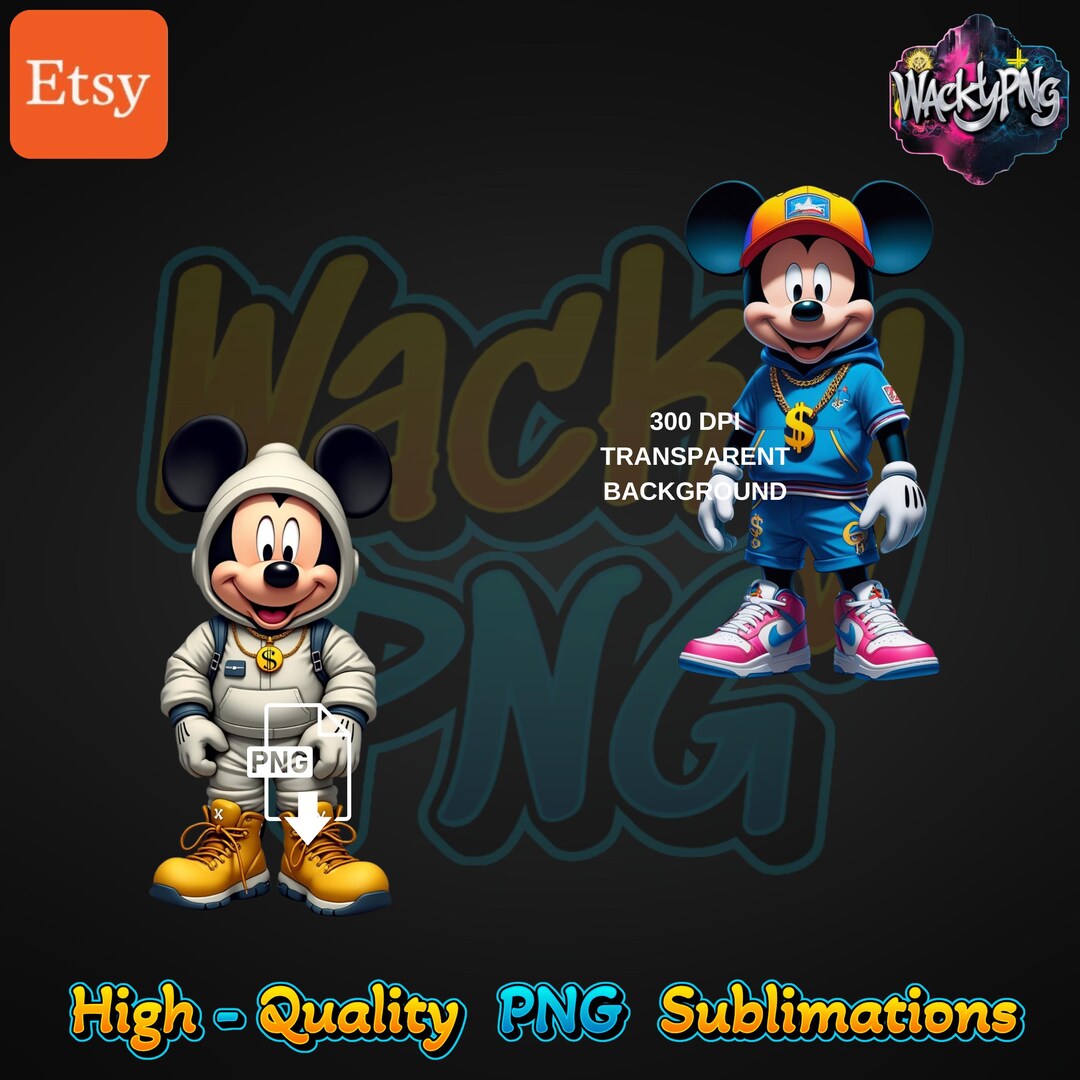 Urban Mickey Mouse Designs Png | Urban Trap Designs | Wacky fan arts ...