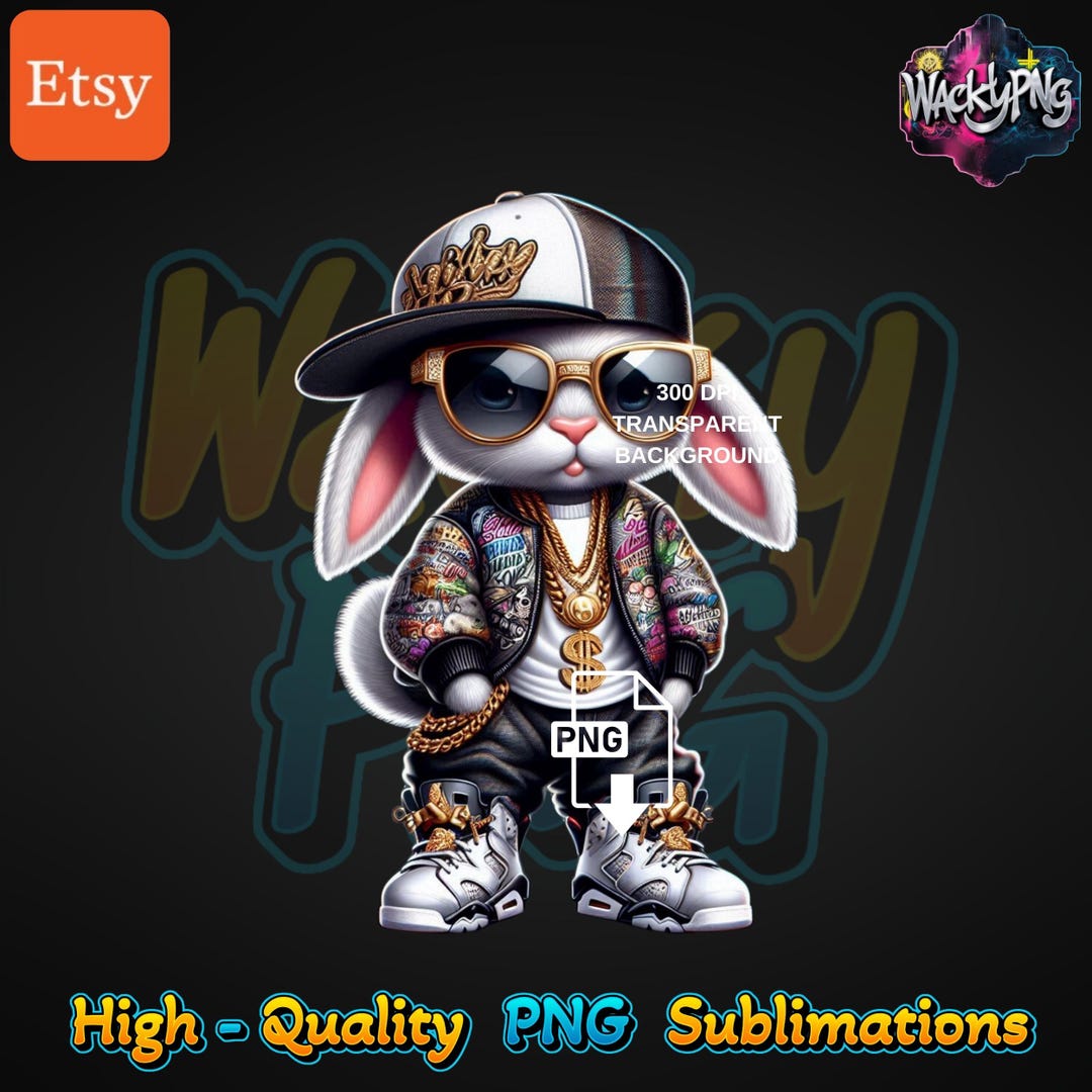 Urban Rabbit | Gangsta Rabbit PNG | Urban Trap Designs | Wacky Fan Art ...