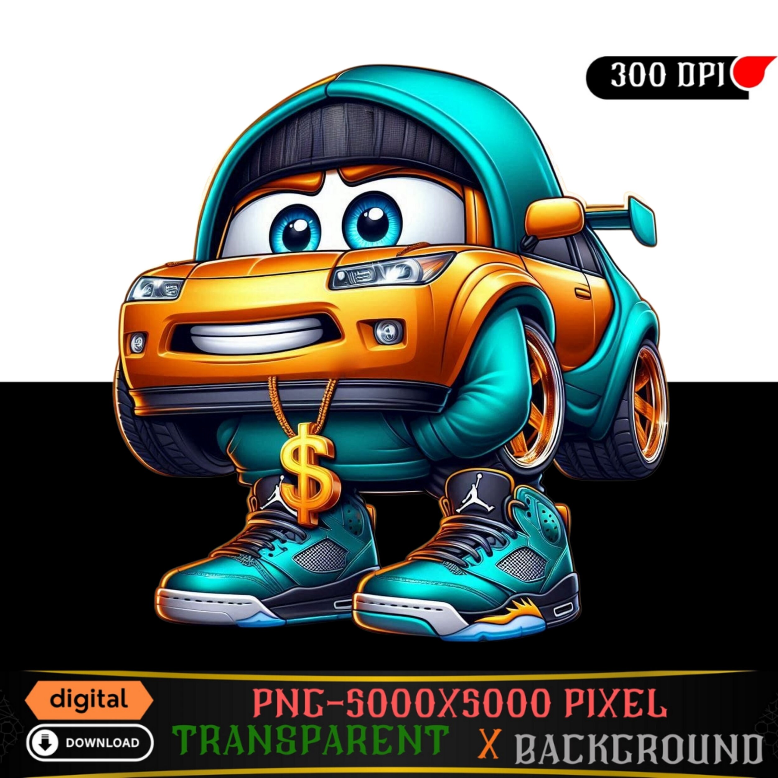 Gangster Car Urban Car Urban Trap Designs Wacky Fan Art Instant Digital ...