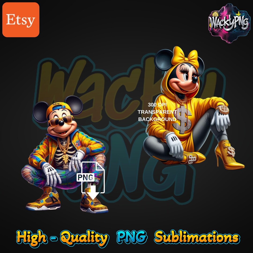 Urban Minnie and Mickey PNG: Hip-hop Fan Art (digital Download) - Etsy