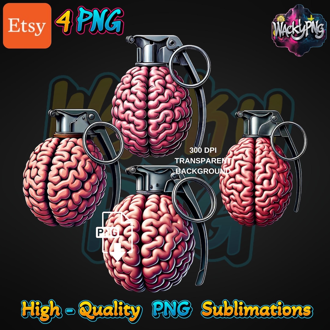 Brain Bomb PNG | Urban Brain Grenade | Urban Trap Designs | Wacky Fan ...