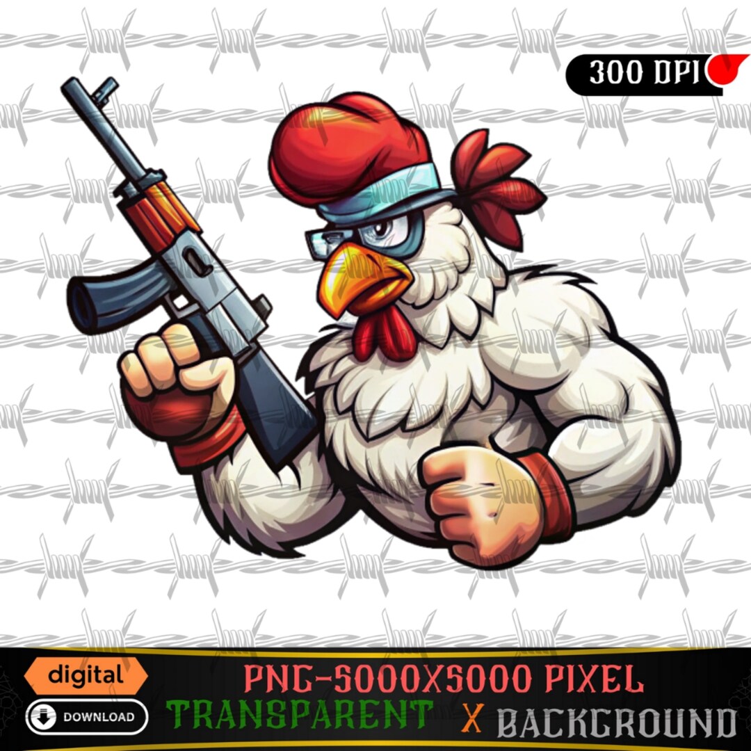 Rooster Png Urban Gangsta Rooster Wacky Fan Art Instant Digital ...