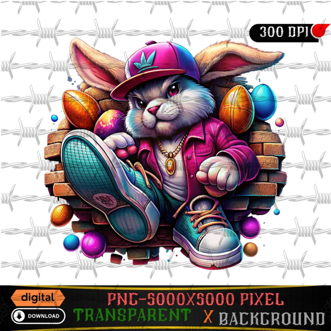 Gangster Bunny Urban Easter Png Easter Bunny Wacky Fan Art Instant ...