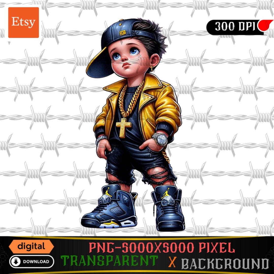 Handsome Kid Urban Kid Urban Trap Designs Wacky Fan Art Instant Digital ...