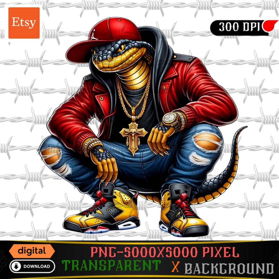 Gangster Snake Villains Snake Urban Trap Designs Wacky Fan Art Instant ...