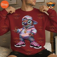 Stitch Thug Life PNG: Graffiti Cartoon Shirt Template (digital Download ...