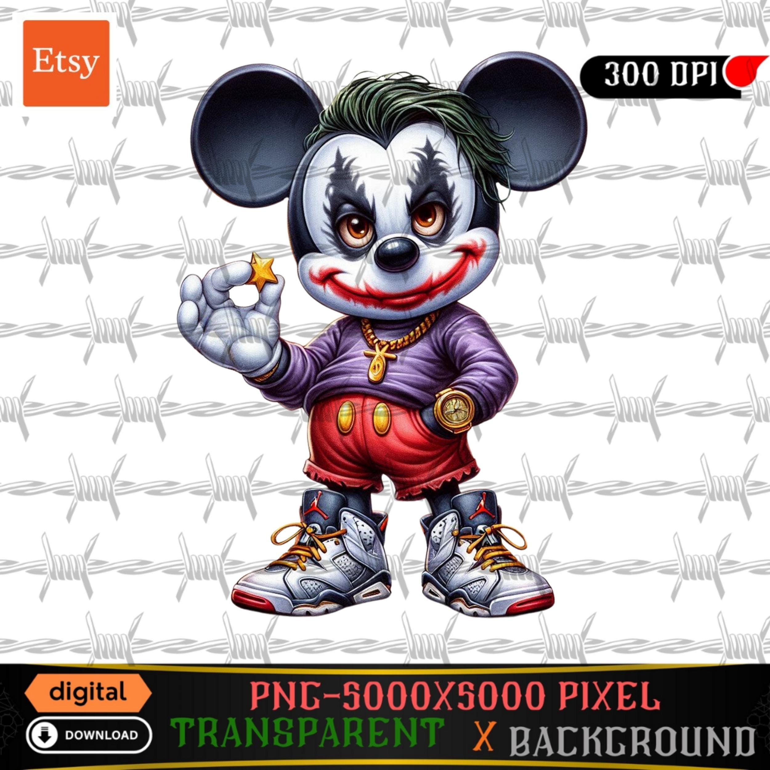 Joker Mouse Clown Mouse Urban Trap Design Wacky Fan Art Instant Digital ...