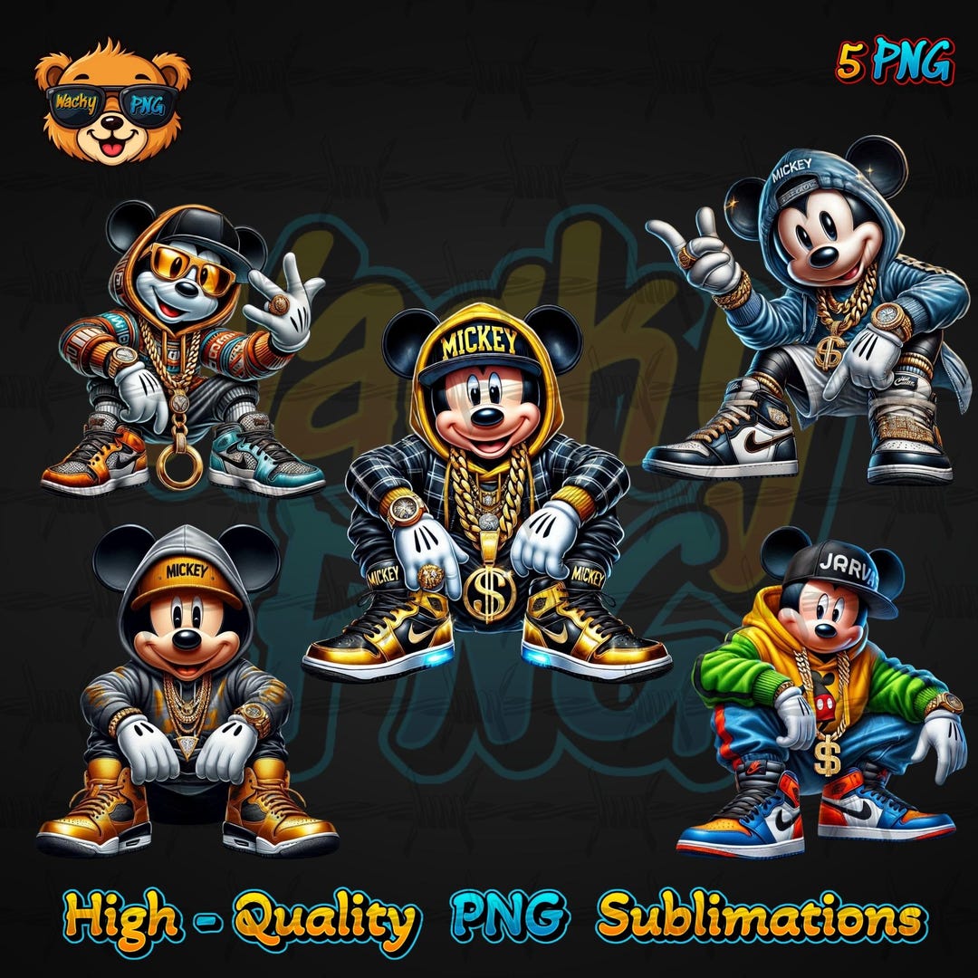 Urban Mickey Bundle | Gangster Mickey | Urban Trap Design | Wacky Fan ...