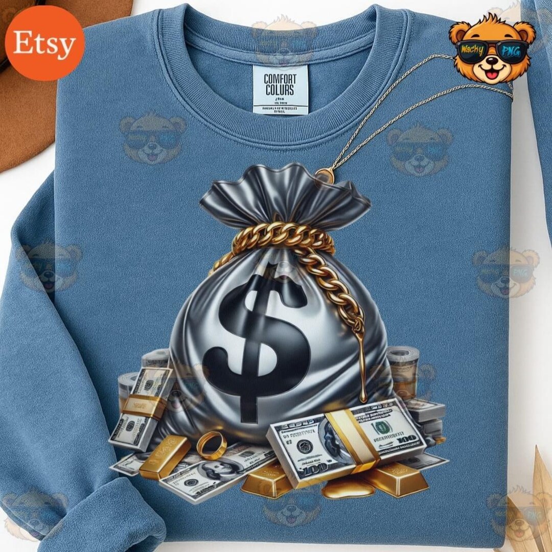 Gangster Money Bag Png | Urban Trap Design | Wacky Fan Art | Instant ...