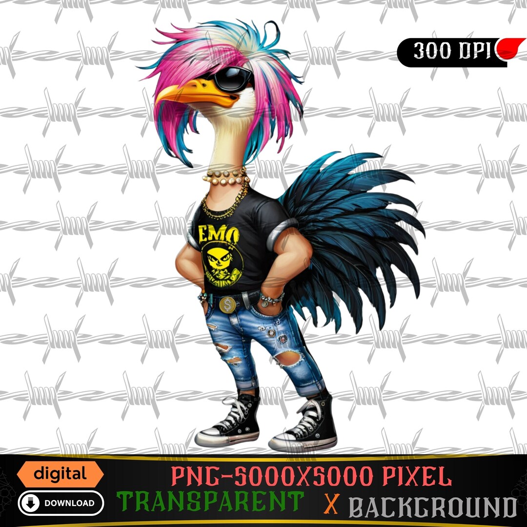 Cool Ostrich Urban Ostrich Urban Trap Designs Fantasy Fan Art Instant ...