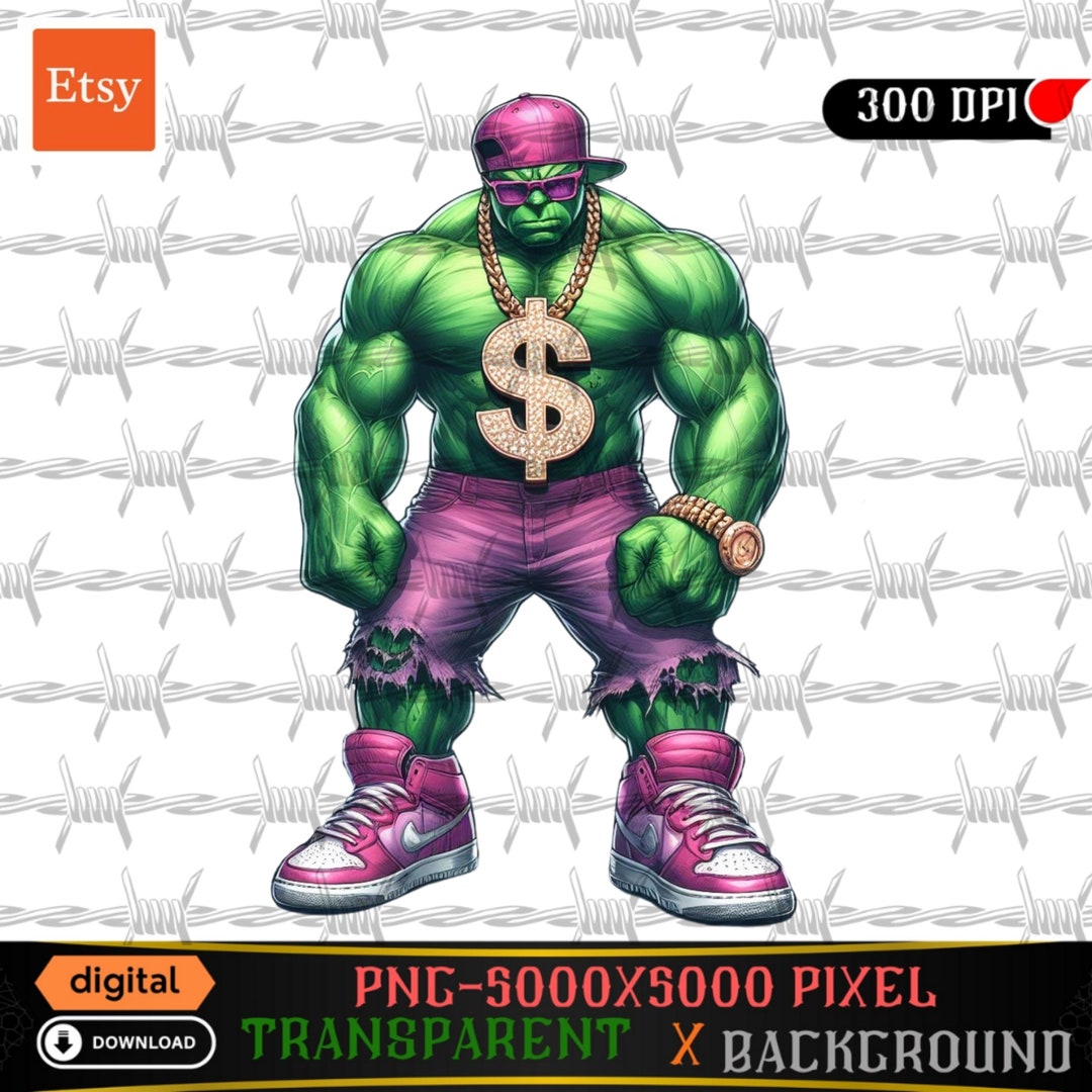 Gangster Hulk Urban Hulk Fantasie Fan Art Urban Trap Designs Sofortige ...