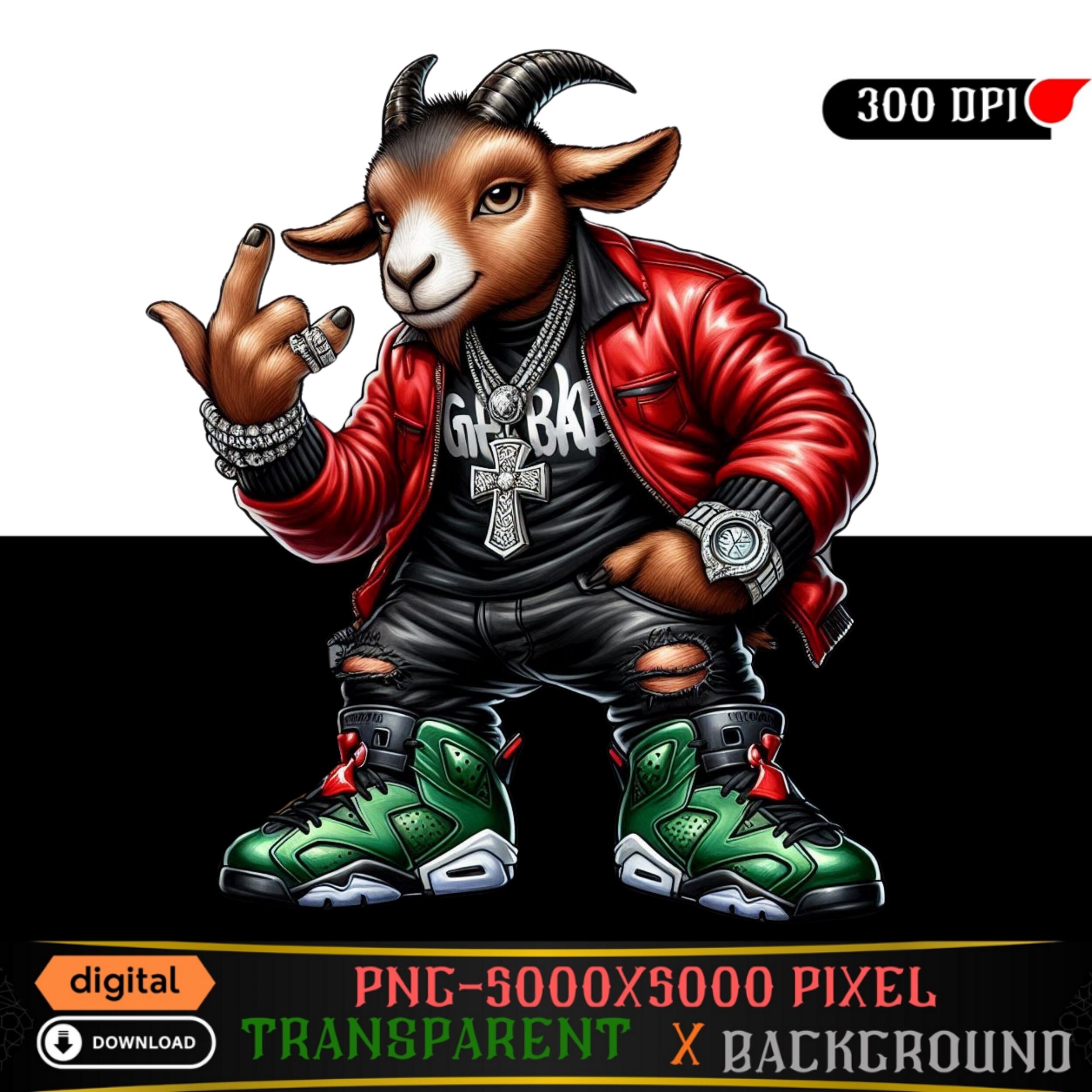 Gangster Goat Wacky Goat Urban Trap Designs Wacky Fan Art Instant ...