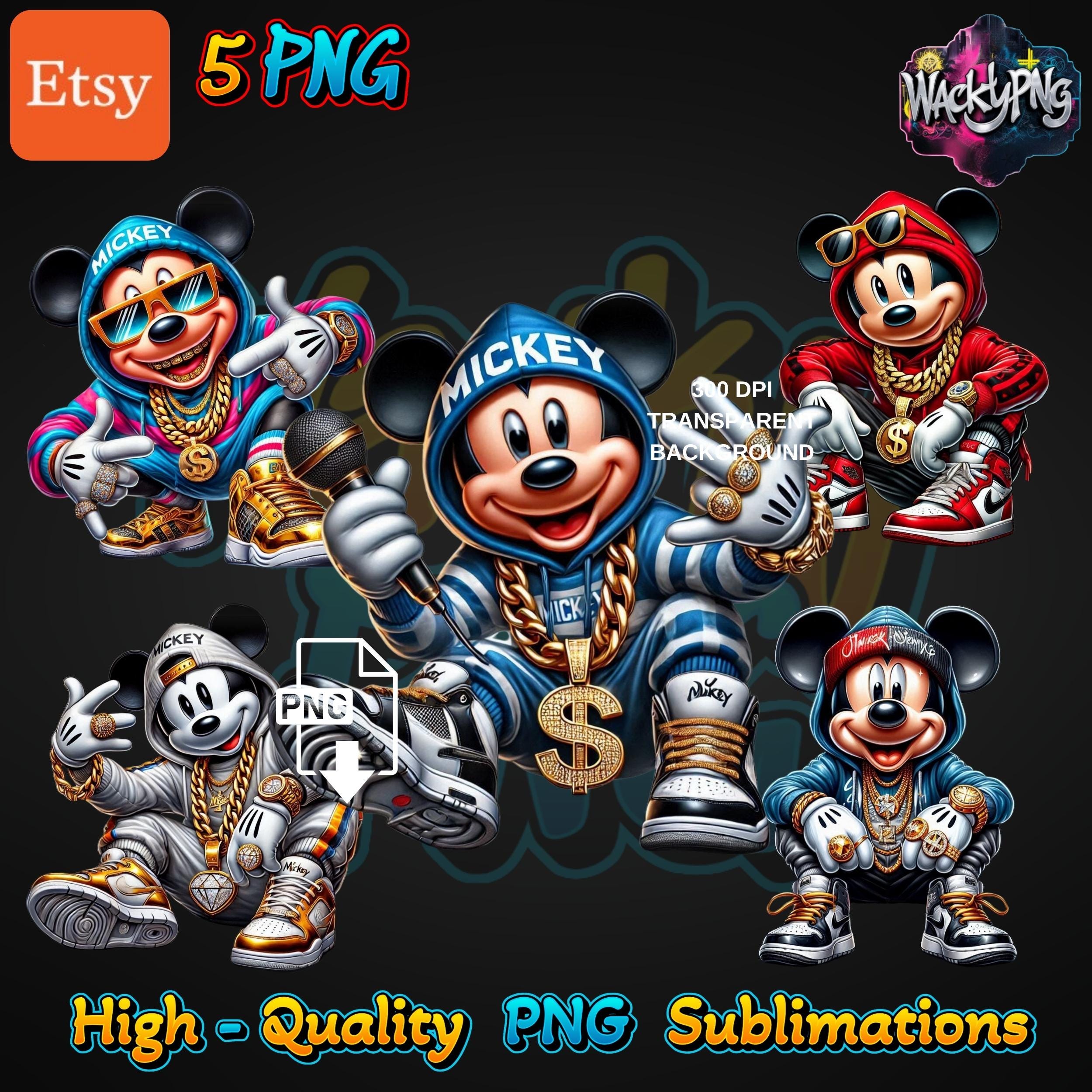 Hip-hop Mickey Png | Gangster Mickey | Urban Trap Designs | Wacky Fan ...