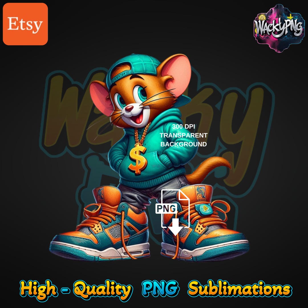 Urban Gangsta Mouse | Urban Trap Designs | Wacky fan art | png | - Etsy