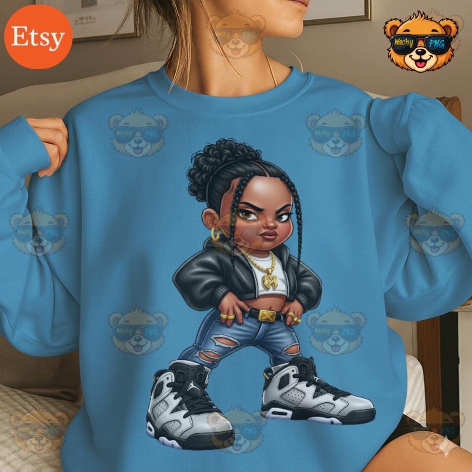 Chica chibi ruda PNG, Diva del hip hop, Muñeca con peinado trenzado ...