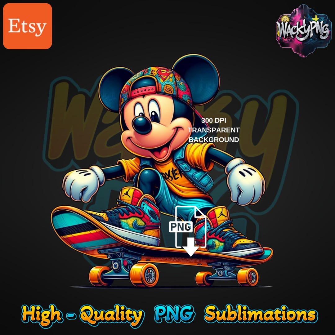 Skater Mickey | Urban Mouse | Urban Trap Designs | Wacky Fan Art ...