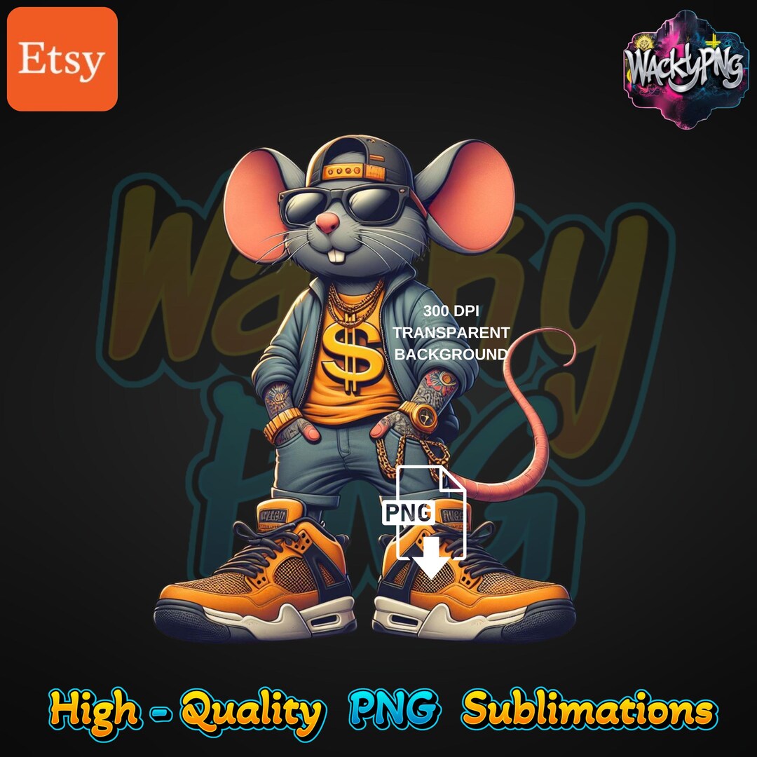 Gangster Urban Mouse | Urban Trap Designs | Wacky Fan Art | Instant ...