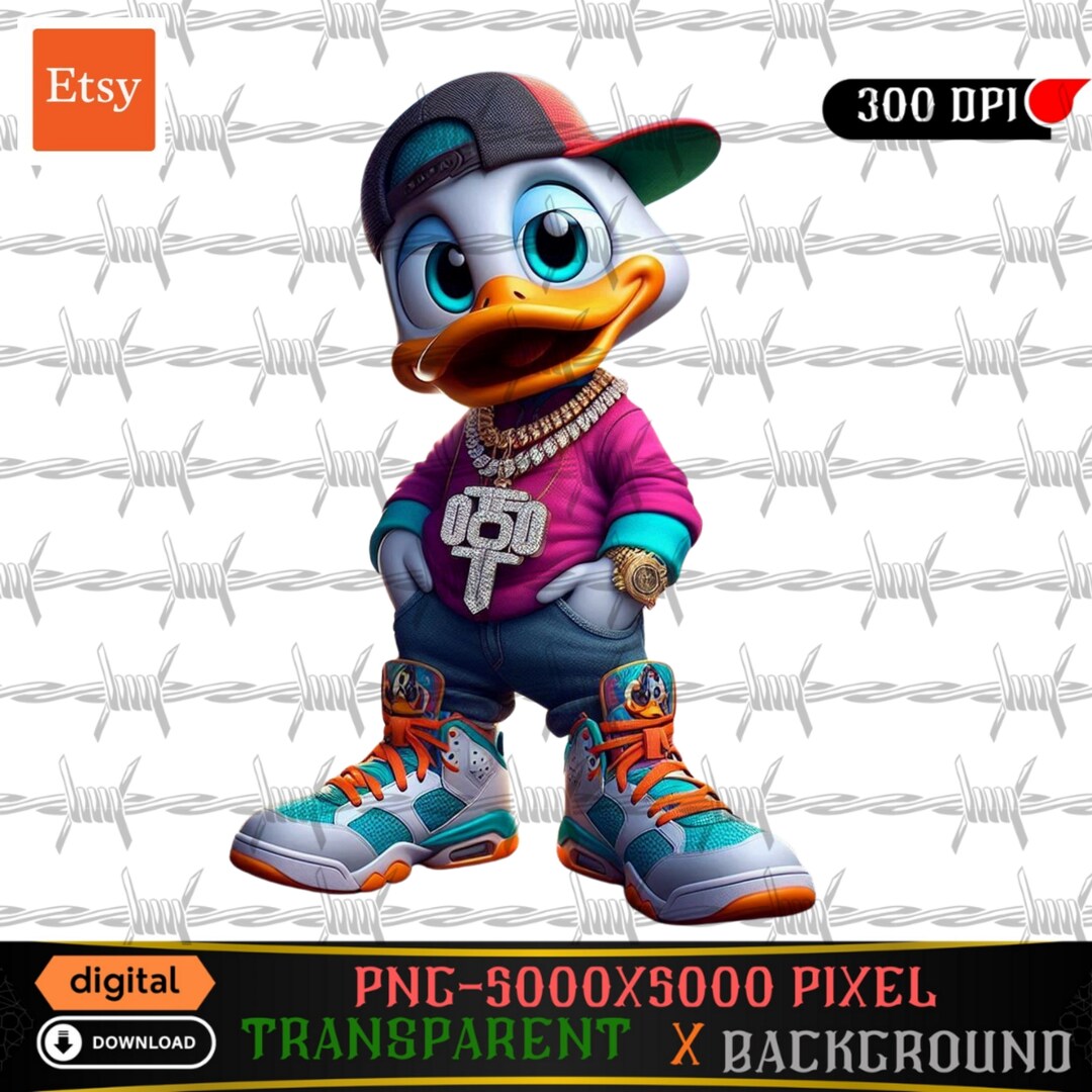 Gangster Duck Hiphop Duck Urban Trap Designs Wacky Fan Art Instant ...