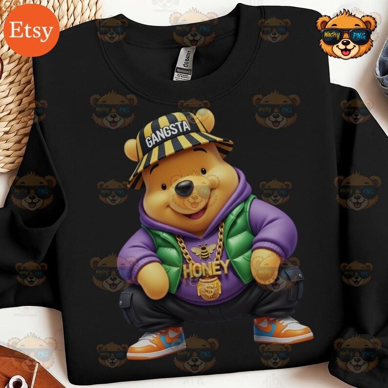 Urban Gangster Winnie Pooh PNG | Urban Trap Designs | Fantasy Fan Art ...