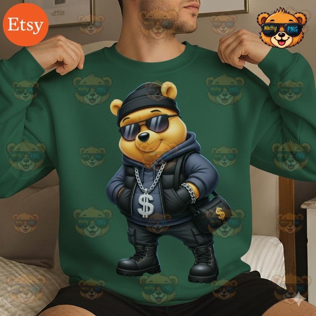 Urban Gangster Winnie Pooh PNG | Urban Trap Designs | Fantasy Fan Art ...