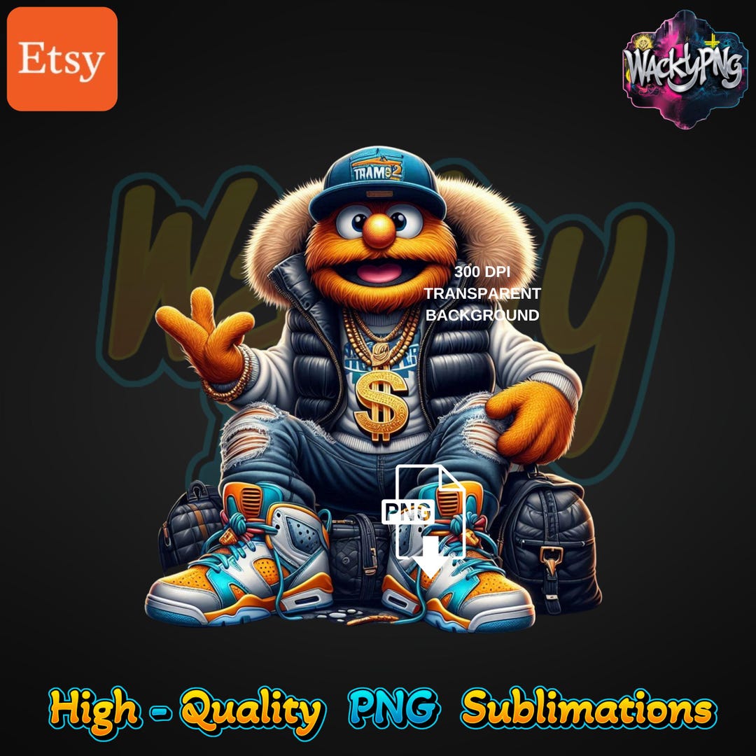Urban Gangster Puppet PNG - Bold Streetwear Aesthetic Digital Designs ...