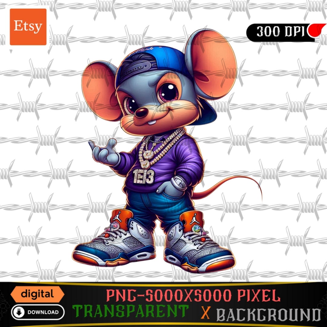 Gangster Mice Naughty Mouse Urban Trap Designs Wacky Fan Art Instant ...