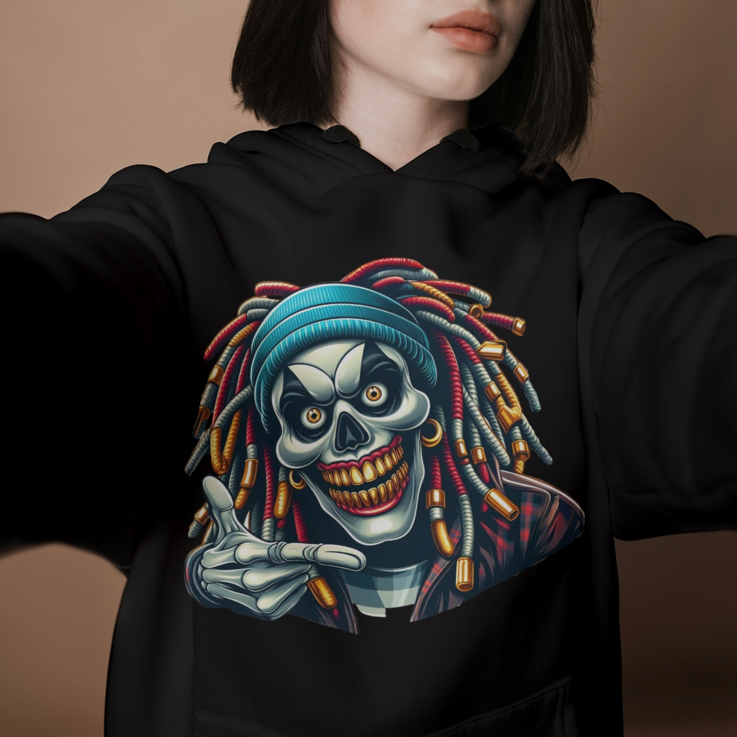 Urban Dreadlocks Skeleton PNG: Wacky Fan Art (digital Download) - Etsy