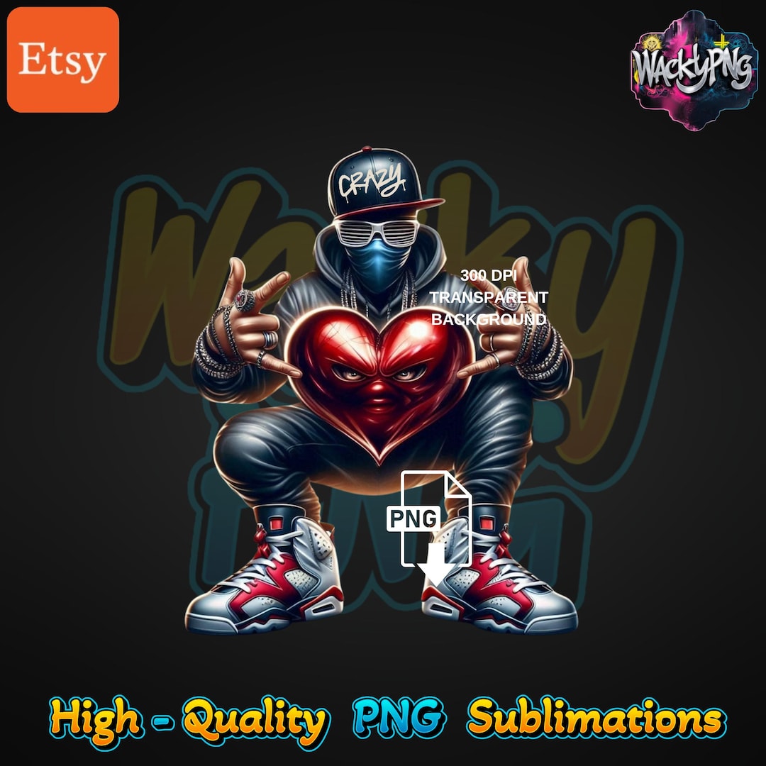 Urban Hip-hop Gangster | Urban Trap Designs | Wacky Fan Art | Instant Digital Download ...