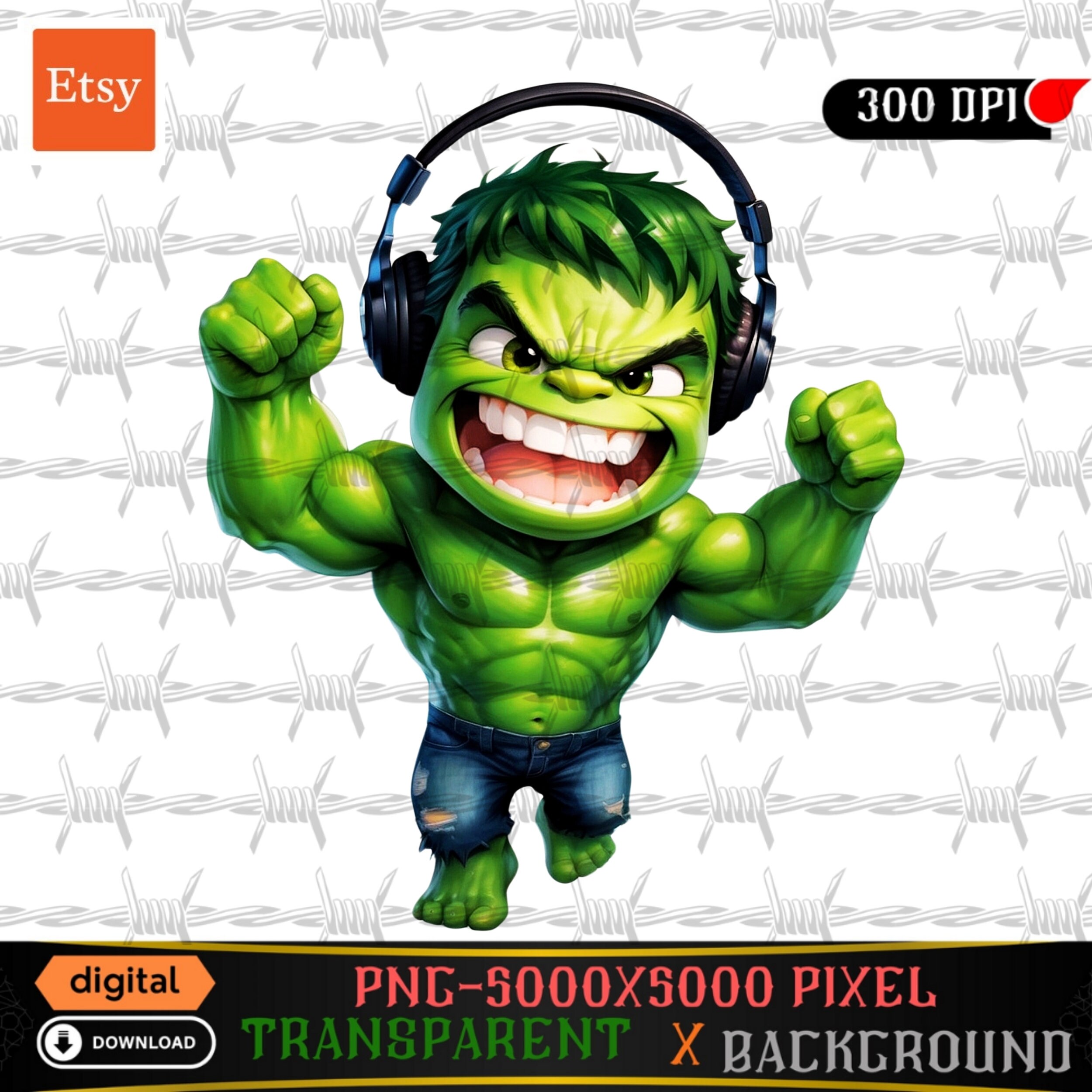 Urban Tiny Hulk Tiny Hulk Designs Fantasy Fan Art Instant Digital ...