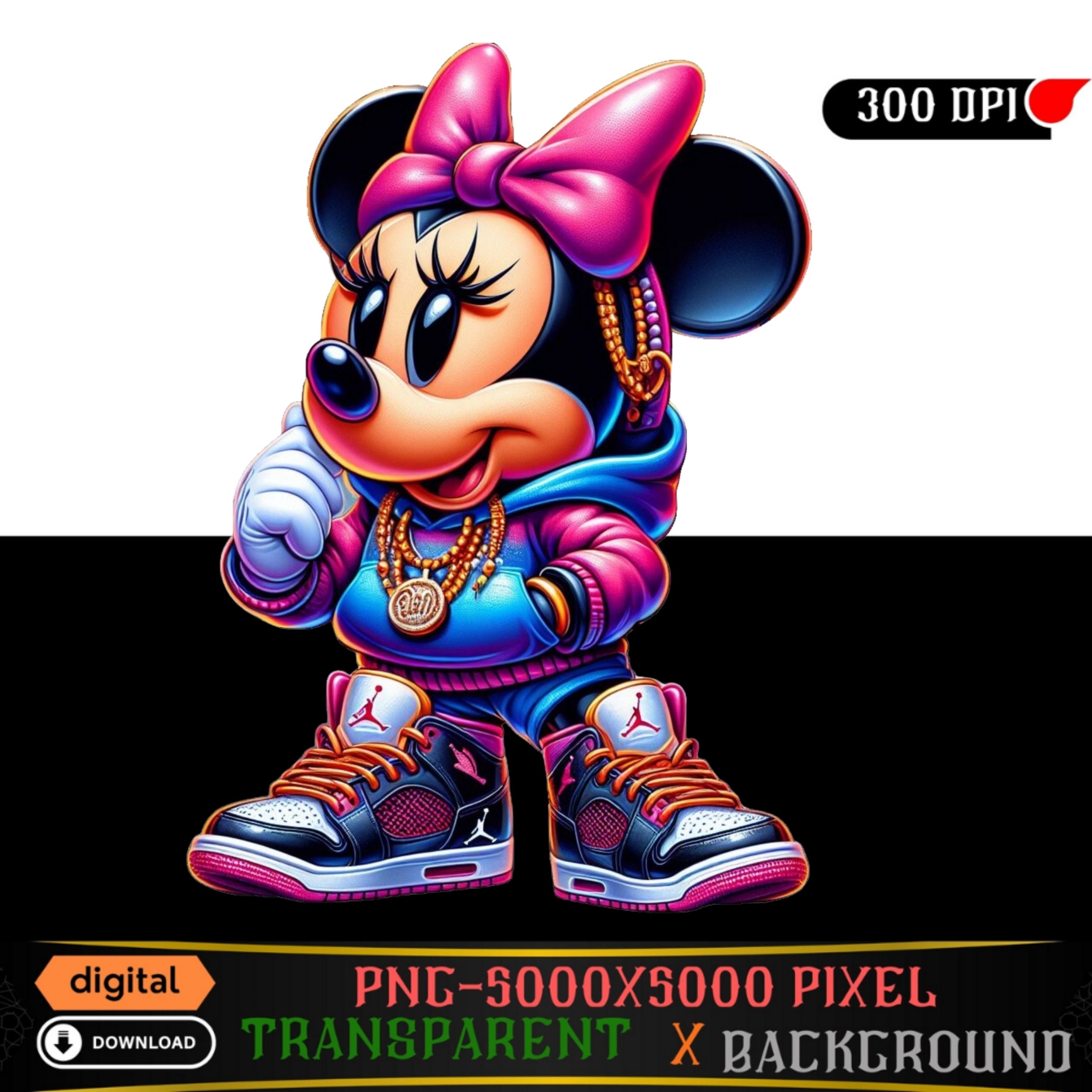 Gangster Minnie Urban Mouse Urban Trap Designs Wacky Fan Art Instant ...