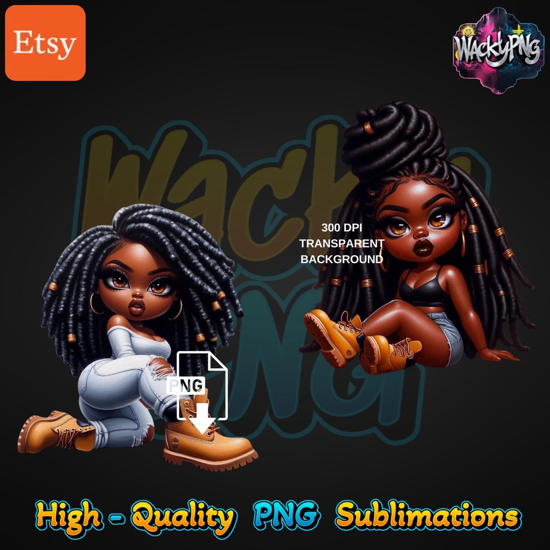 Afro Girl Dreadlocks PNG: Urban Trap Art (digital Download) - Etsy