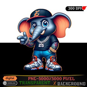 Gangster Elephant Elephant Trap Urban Trap Designs Wacky Fan Art ...