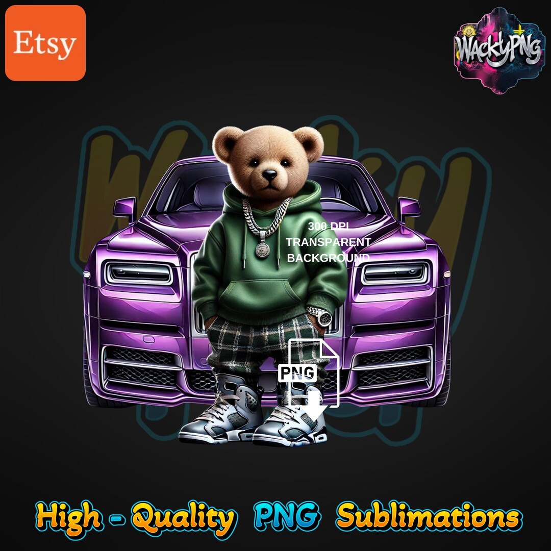 Teddy Bear With Luxury Sports Car | Urban Trap Designs | Wacky Fan Art ...