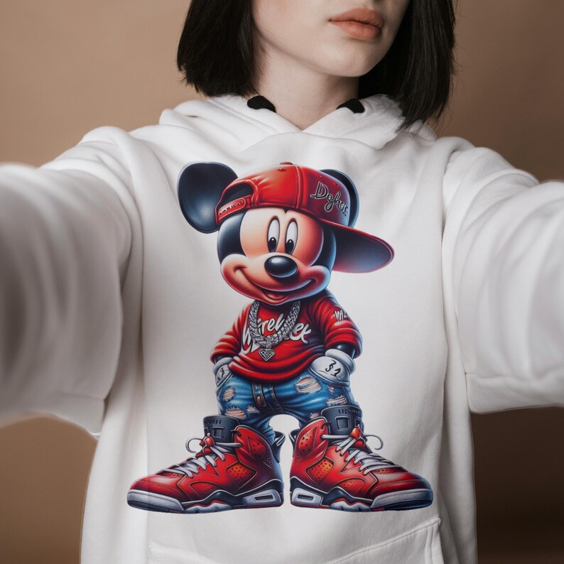 Hiphop Mickey Mouse PNG Bold Streetwear Aesthetic Digital Designs for ...
