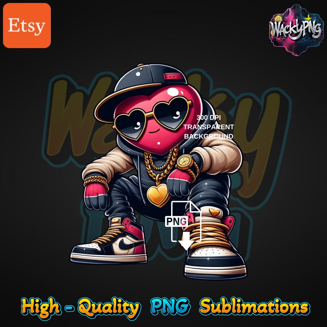 Urban Gangster Heart PNG, Cool Heart Ideal for T-shirt & hoodie | Urban ...