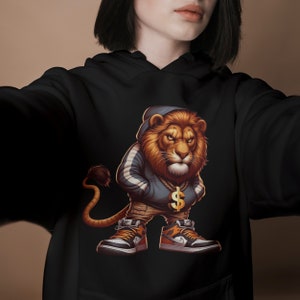 Gangster Lion Urban Trap Designs Wacky Fan Art Instant Digital Download ...